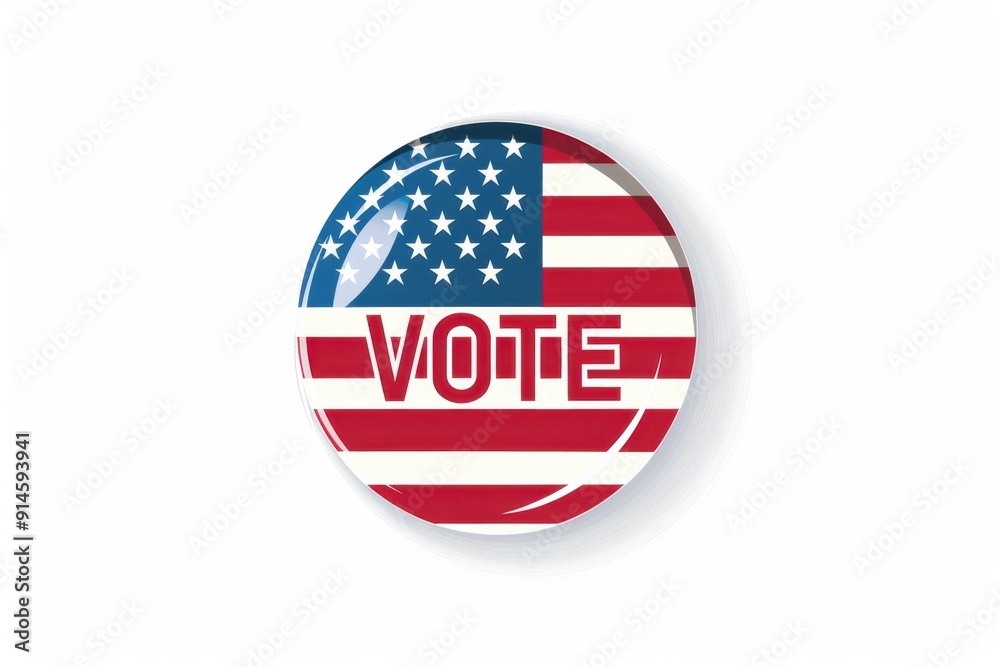 logo for the simplicity and elegance of a "VOTE" badge, featuring an ...