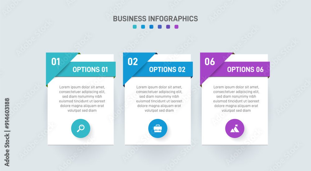 Horizontal progress bar featuring 3 arrow-shaped elements, symbolizing ...