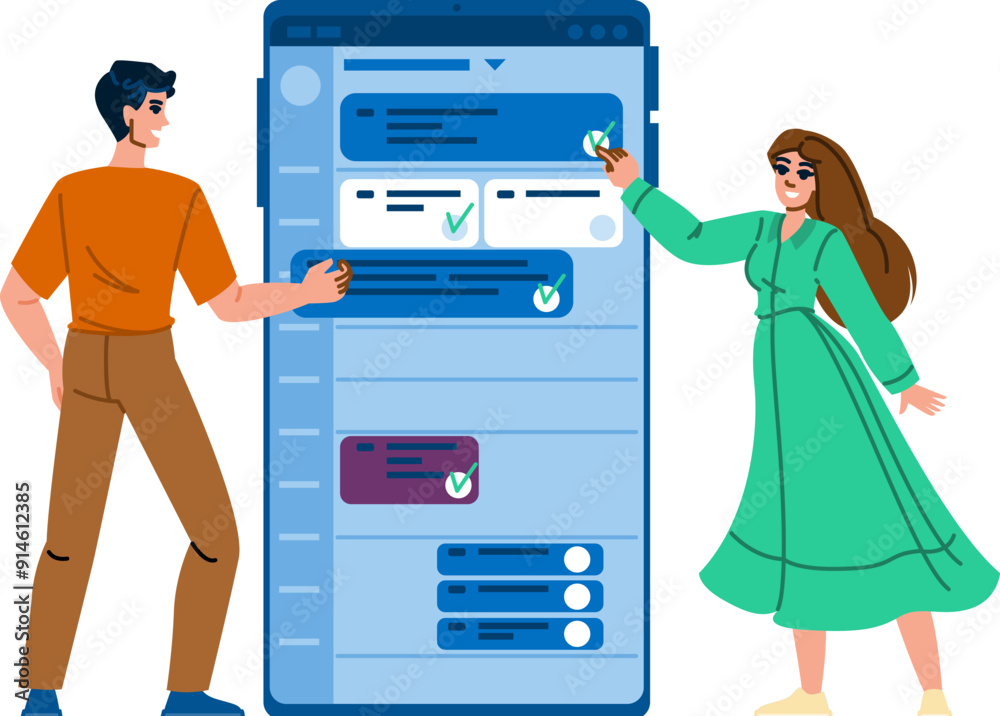 planner time management app vector. calendar tasks, goals focus ...