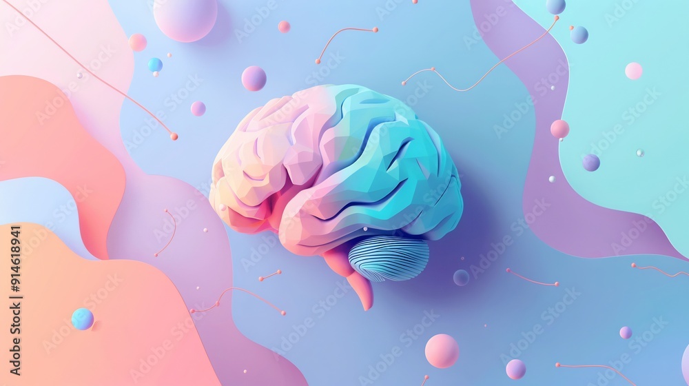 dramatic theme, dissolving brain on the right, intense lighting, bright ...