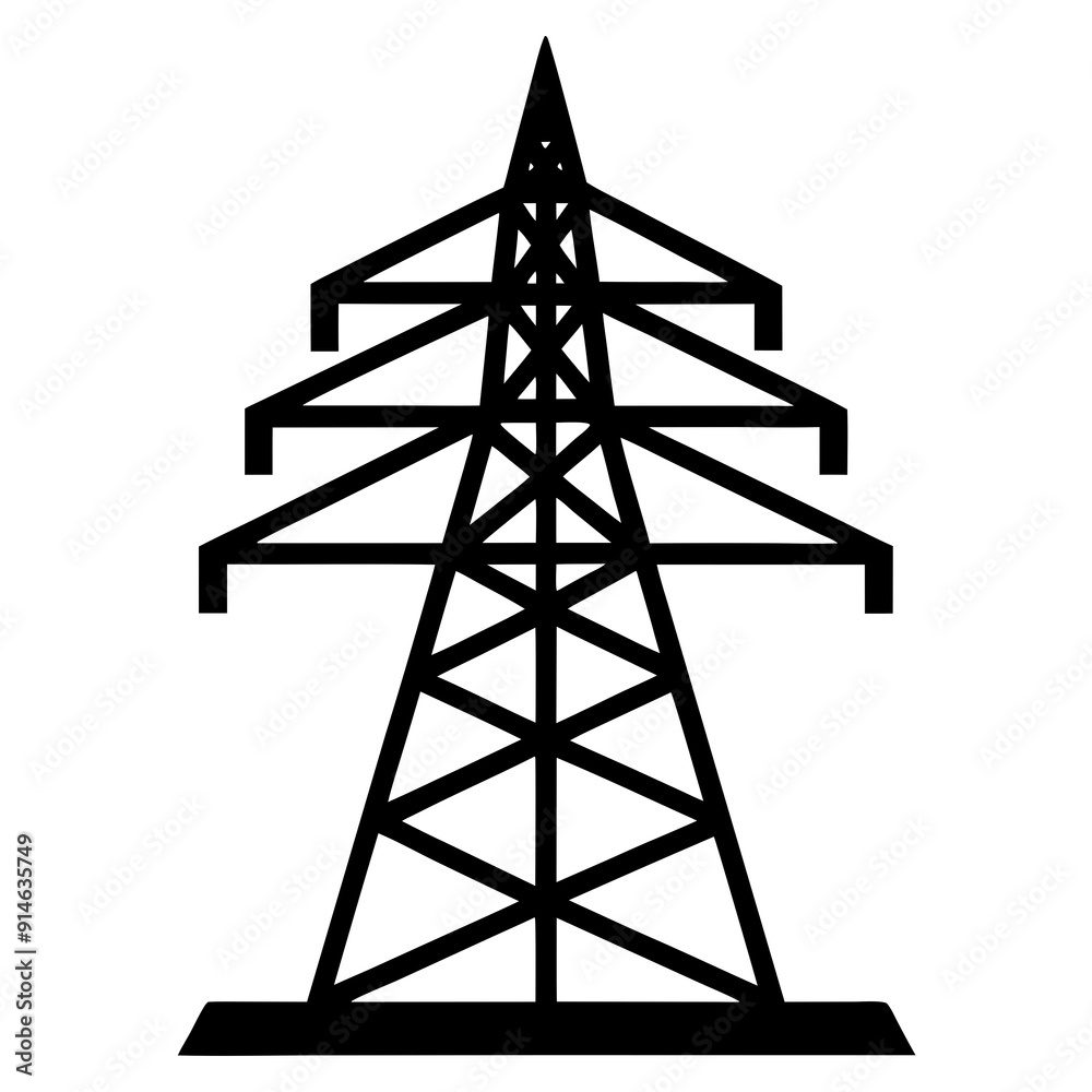 Power Tower Silhouette Vector in Various Poses - Perfect for Seafood ...