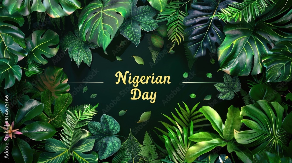 Vibrant celebration: Nigerian independence day, background design for ...