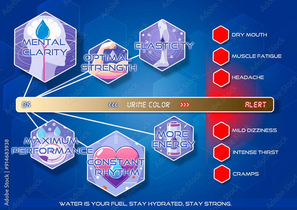Informative chart on urine color and hydration for athletes. Ideal for ...