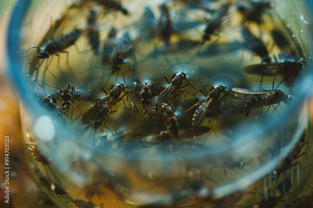 World Mosquito Day.August 20th.World Malaria Day.A close-up of mosquito ...