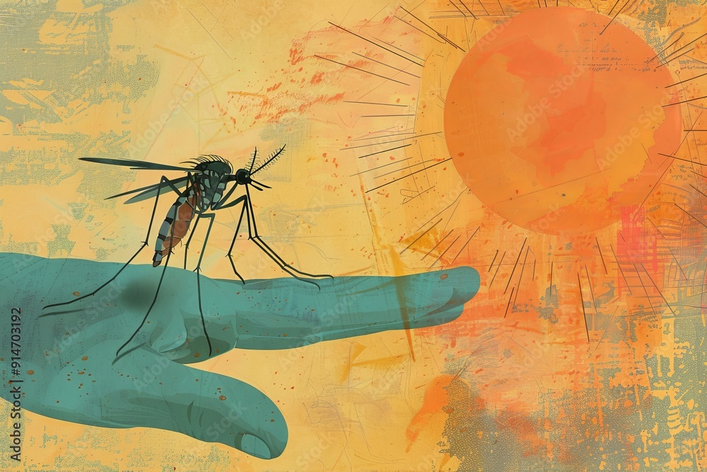 ภาพประกอบสต็อก A creative poster for a malaria awareness campaign ...