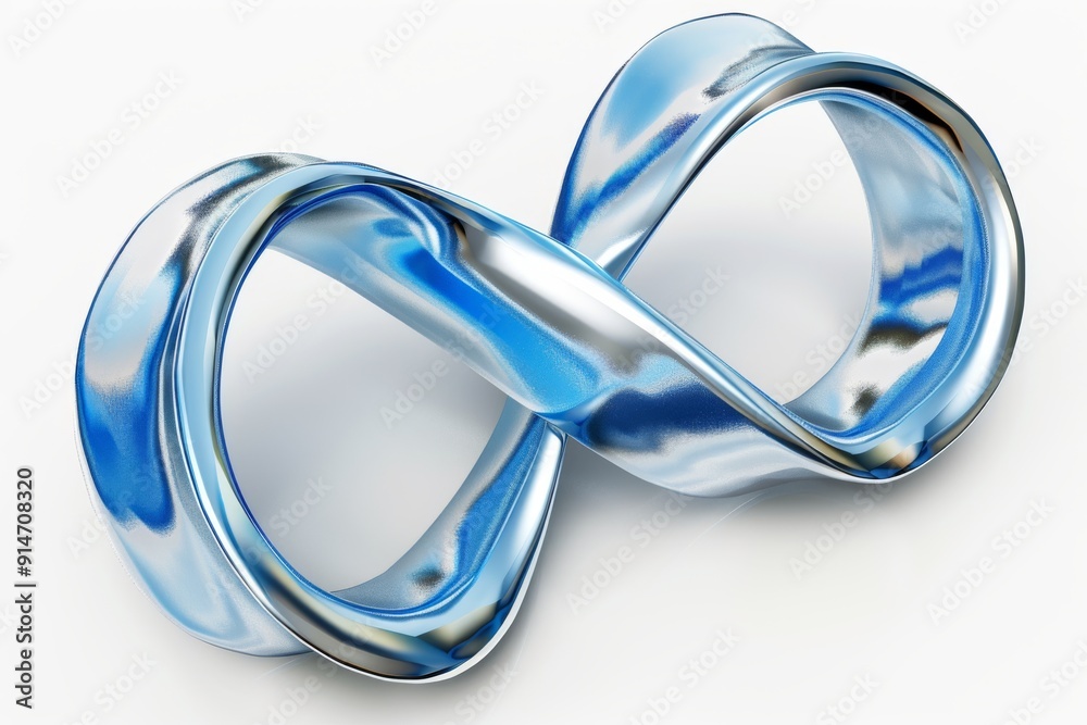 Elegant blue infinity symbol in a corporate setting representing ...