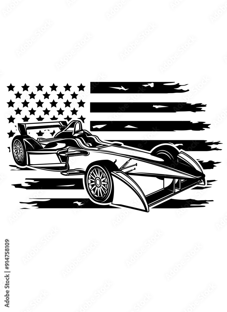 US Racing Car | Sports Track | USA Flag | Race Driver | Outdoor Sports ...
