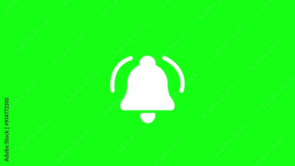 alarm icon, animated bell, alarm bell, shaking sound, wavy sounding ...