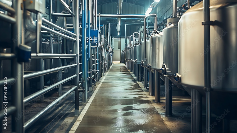 Milk farming industrial technologies Cow milk production factory ...