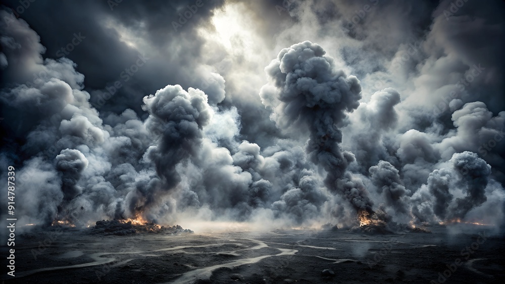 Smoke black ground fog cloud ground mist background steam dust dark ...