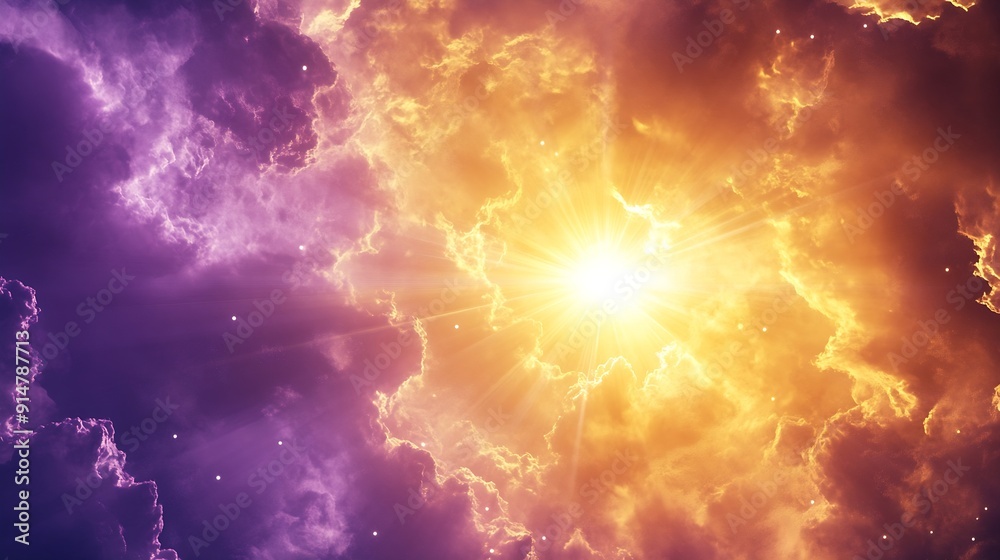 Sun heaven God yellow amazing beautiful shining with sunrise behind ...