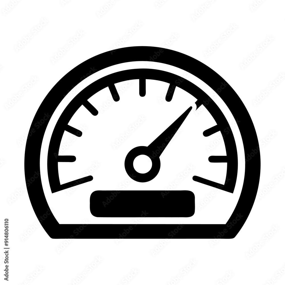 Tachometer high volume icon, speed dial diagram ranking meter bar ...