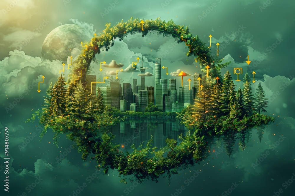 Infographic cycle carbon credits, from emission reductions carbon ...