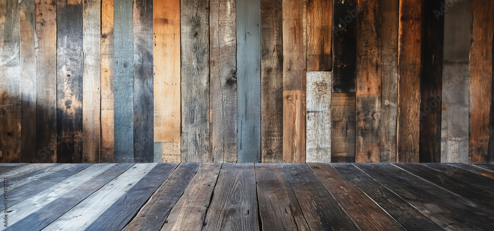 Rustic Wooden Interior Featuring Varied Textures and Colors From ...