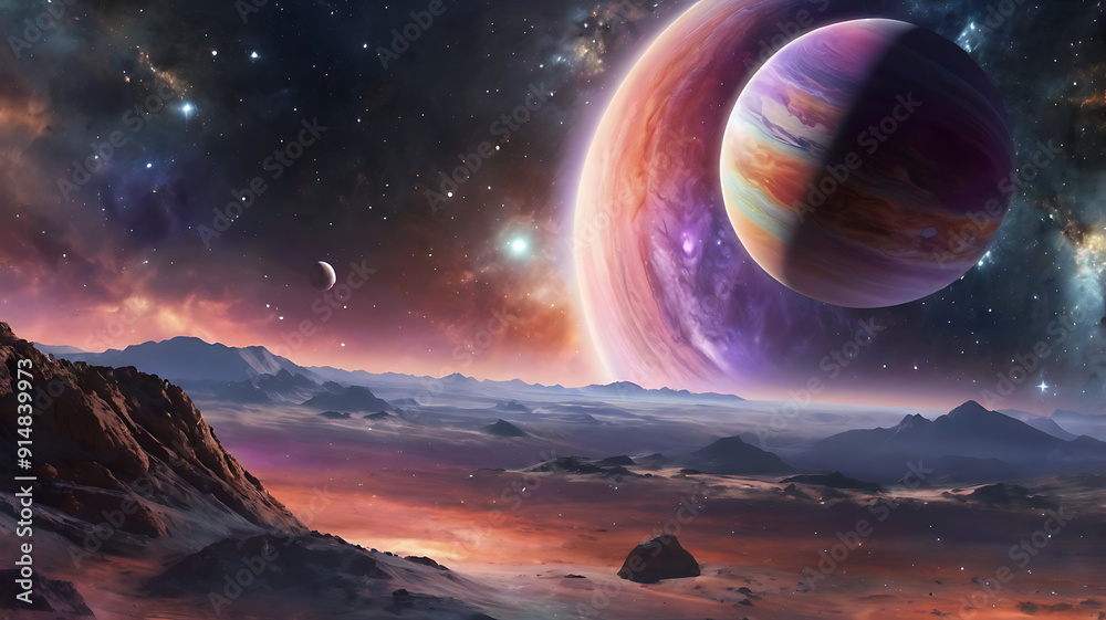 ,landscape wallpaper 4k with distant galaxies, nebulae, and planets ...