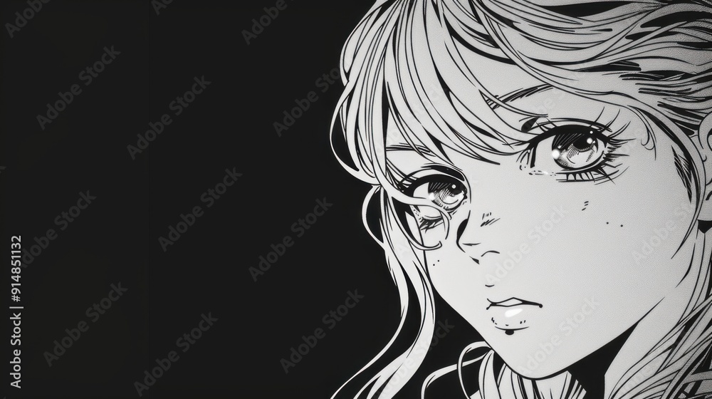 Manga panel of a girl character with a look of confusion, one eyebrow ...