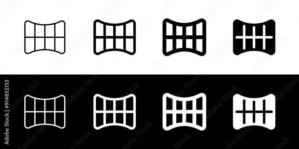 Editable panorama grid vector icon. Part of a big icon set family ...