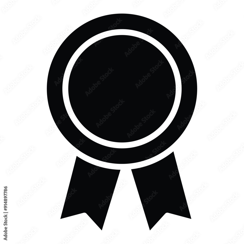 Gold medals with ribbon set vector illustration. Realistic isolated ...