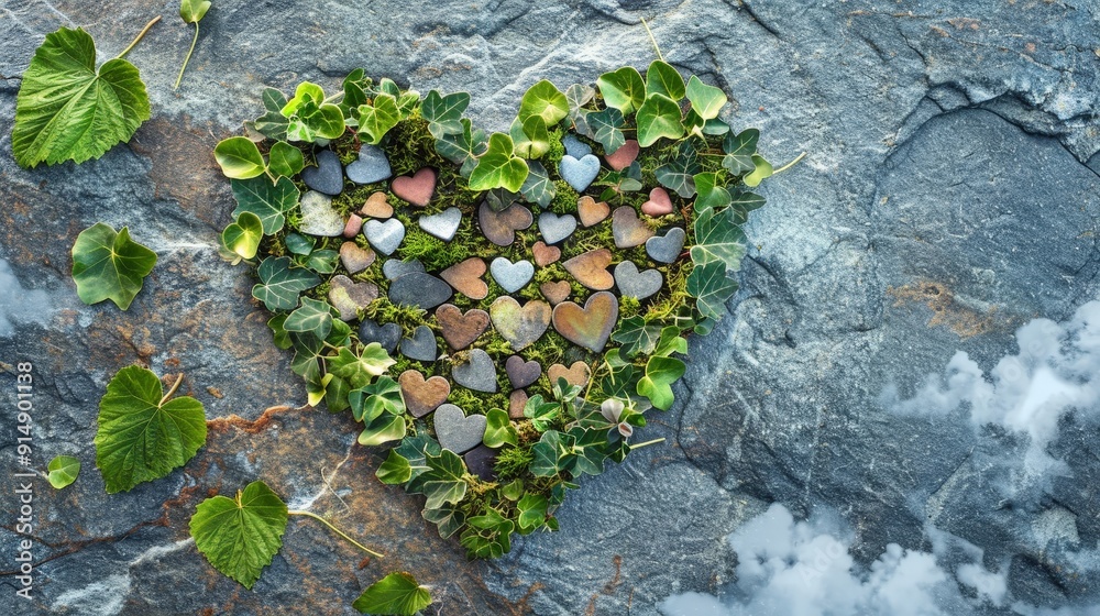 Create a collage artwork using images of hearts found in nature--heart ...
