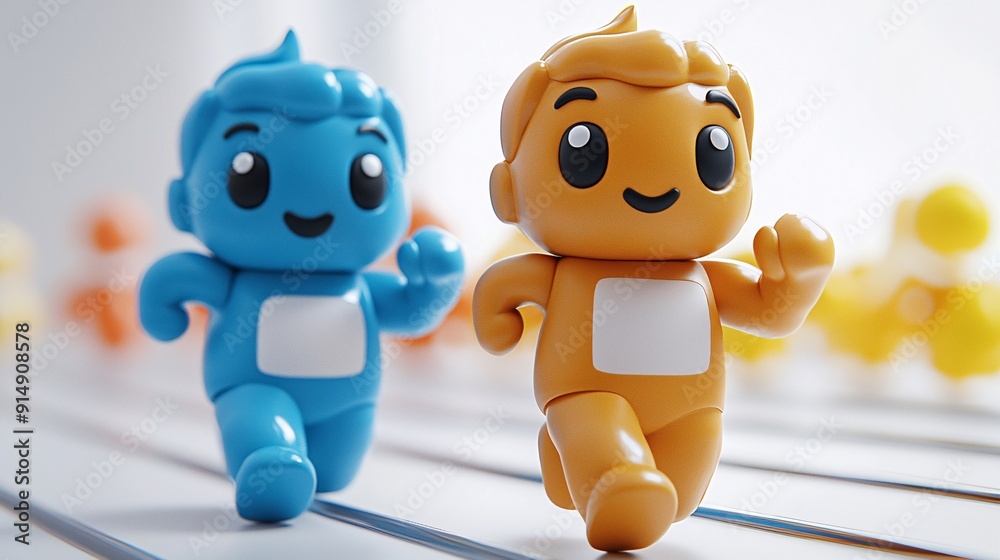 0801 10. Adorable clay, a male Olympic runner , is passing a baton to a ...