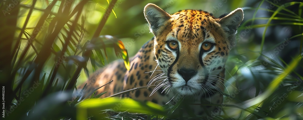Endangered predator hunting prey that depends on specific flora, flora ...