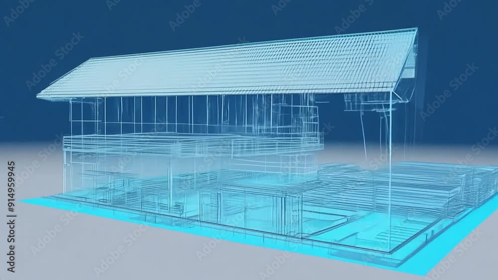 Animated blueprints, 3D building models, moving architectural designs ...