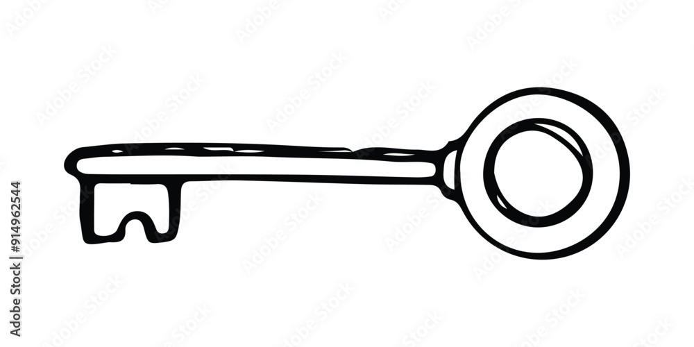 Sketch style of vintage key on white background. Vintage locks and keys ... Sketch style of vintage key on white background. Vintage locks and keys ...