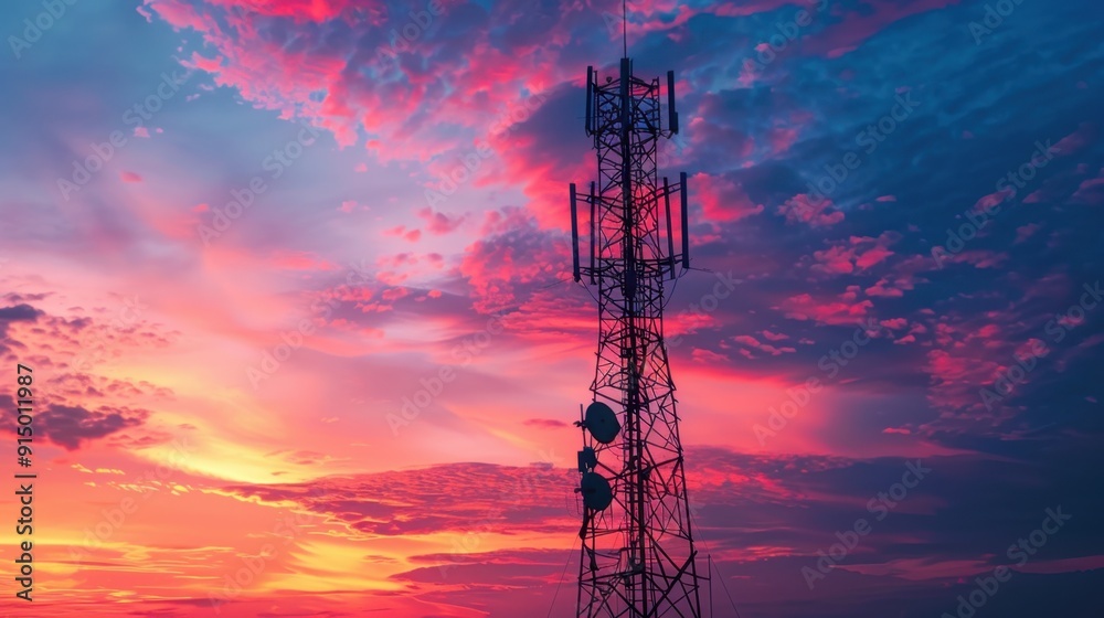Cell Tower: A structure equipped with antennas and communication gear ...