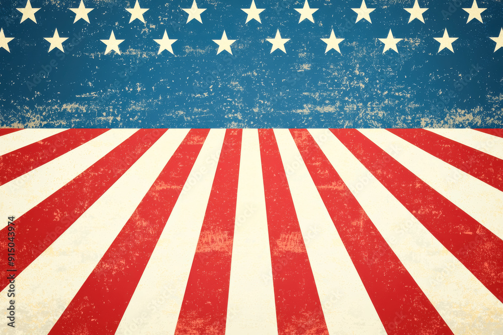 Vintage American Flag and Stripes Background. An illustration featuring ...