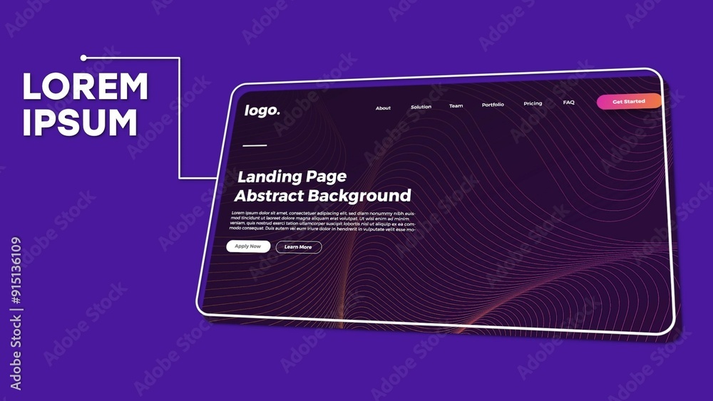 Modern Website Presentation Slideshow Stock Template | Adobe Stock