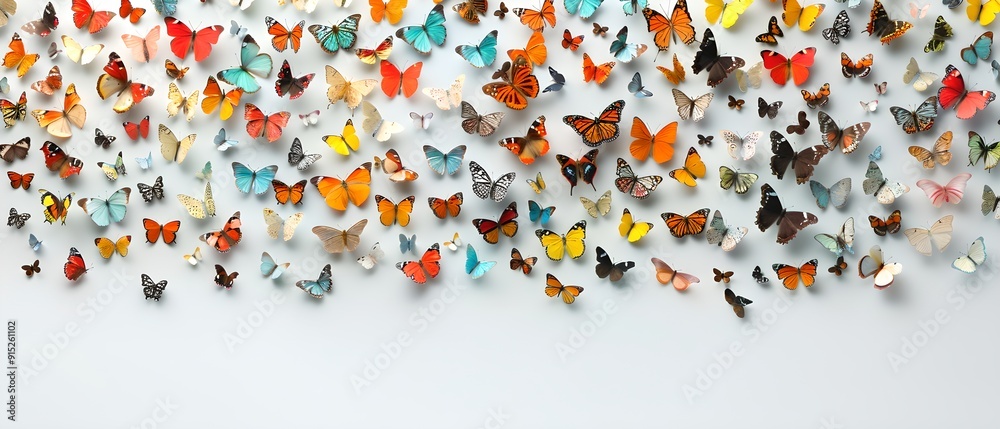 Butterflies: A medley of butterflies in various colors and patterns ...