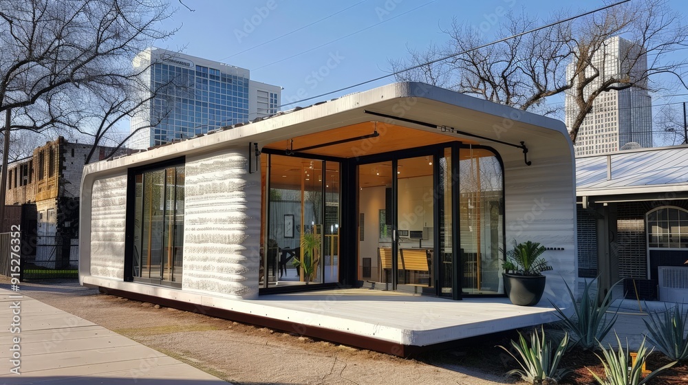 Explore the adaptive reuse potential of a 3D-printed house. Write about ...