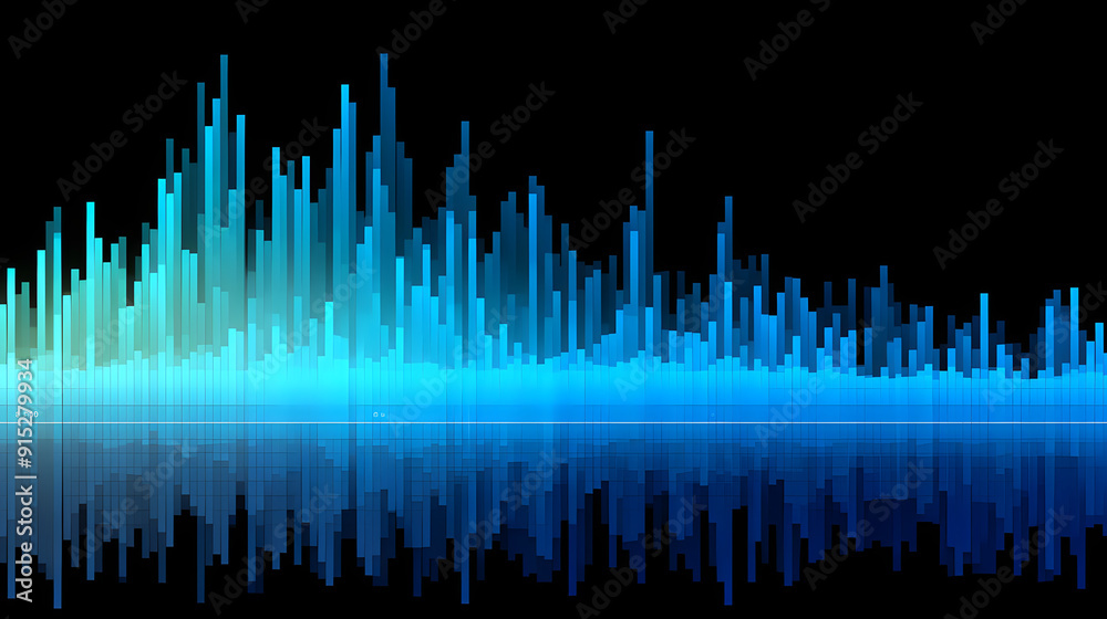 Visualization of the 600 Range of the FM Radio Frequency Spectrum Stock ...