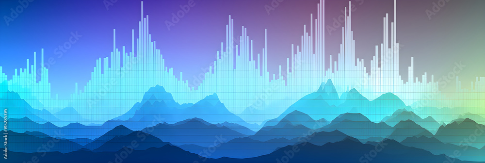 Visualization of the 600 Range of the FM Radio Frequency Spectrum Stock ...