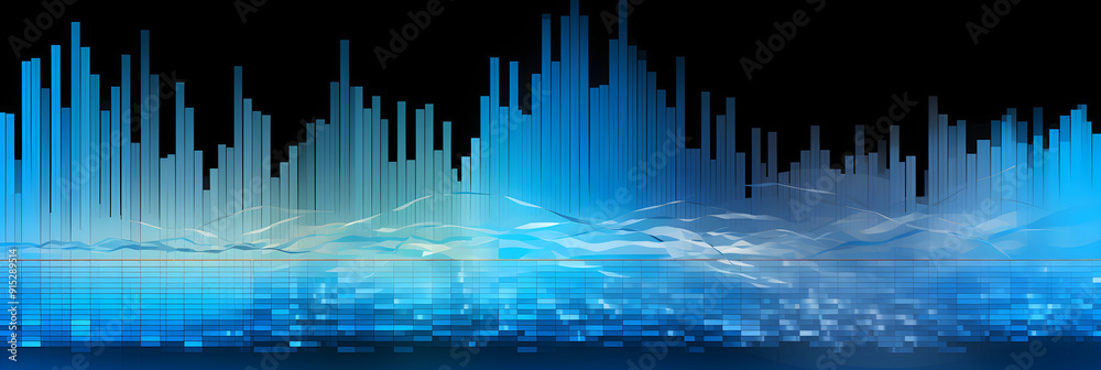 Visualization of the 600 Range of the FM Radio Frequency Spectrum Stock ...