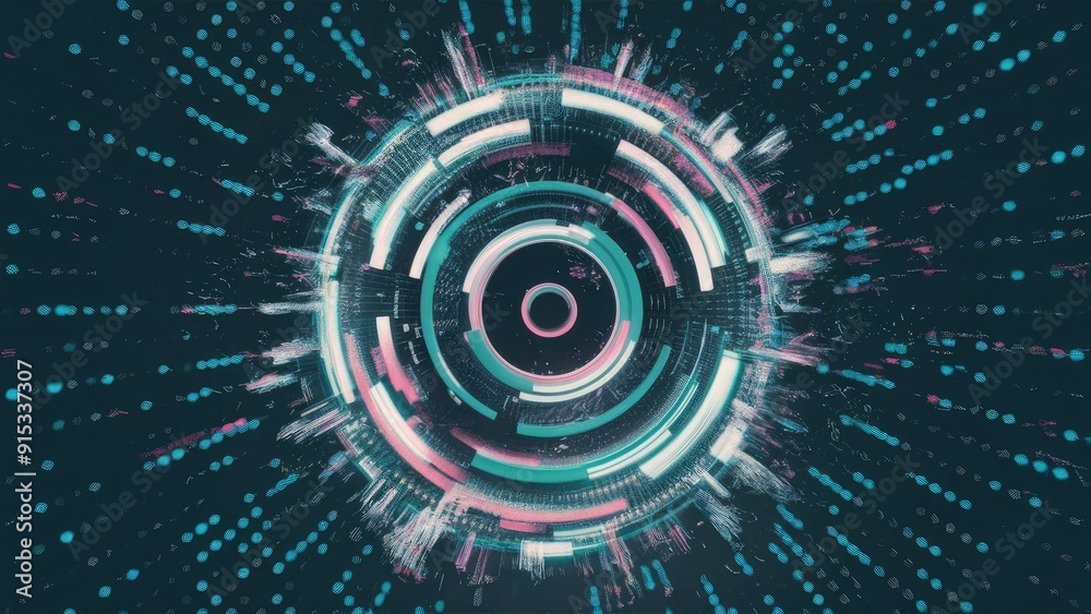 Abstract colorful texture featuring circular patterns Dynamic matrix ...