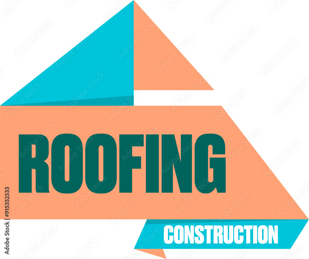 Roofing construction logo design template with roof top and slogan ...