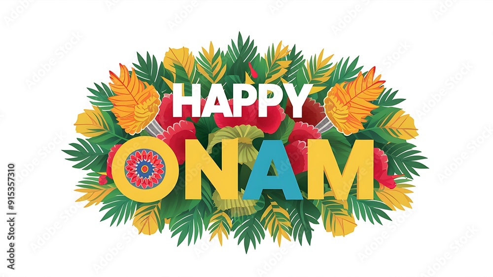 Happy Onam, Floral Rangoli Design, Indian Festival, Onam, 3d ...