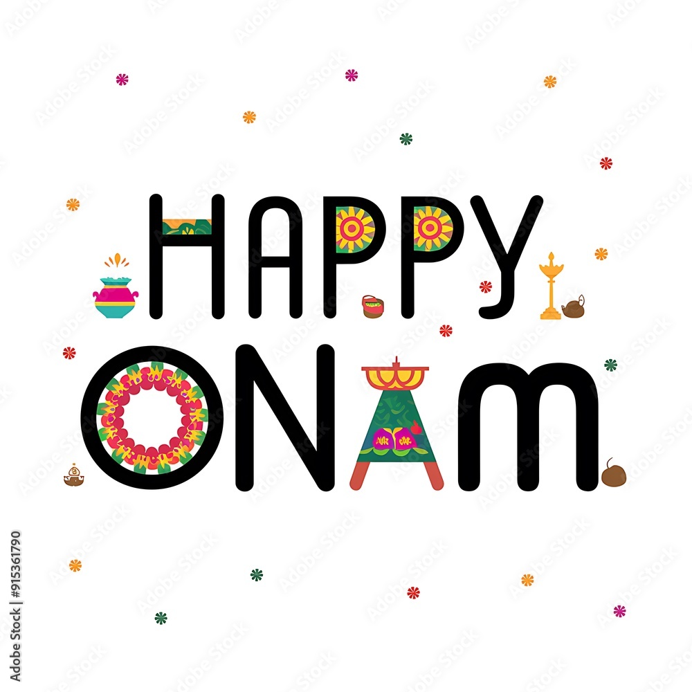 Happy Onam, Floral Rangoli Design, Indian Festival, Onam, 3d ...