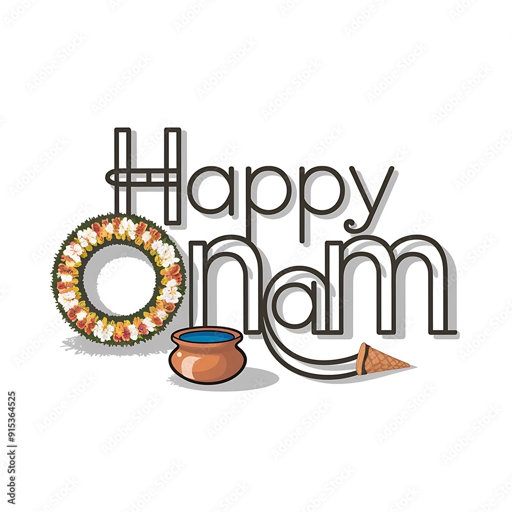 Happy Onam, Floral Rangoli Design, Indian Festival, Onam, 3d ...