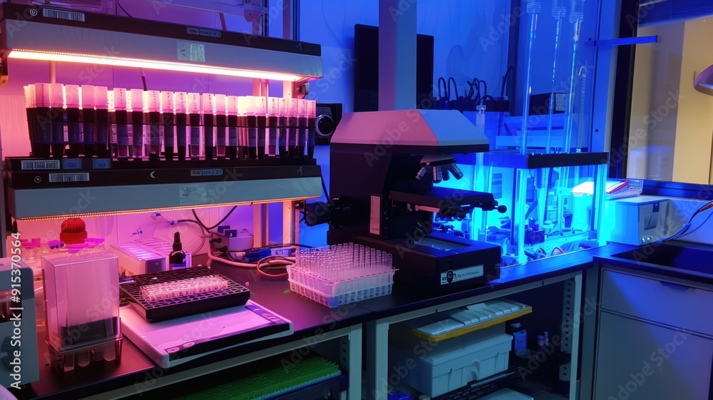 A UV-Vis spectrometer setup for measuring the concentration of protein ...