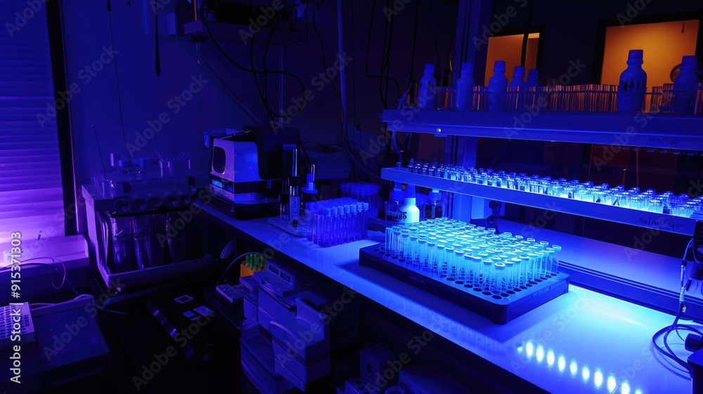 A UV-Vis spectrometer setup for measuring the concentration of protein ...
