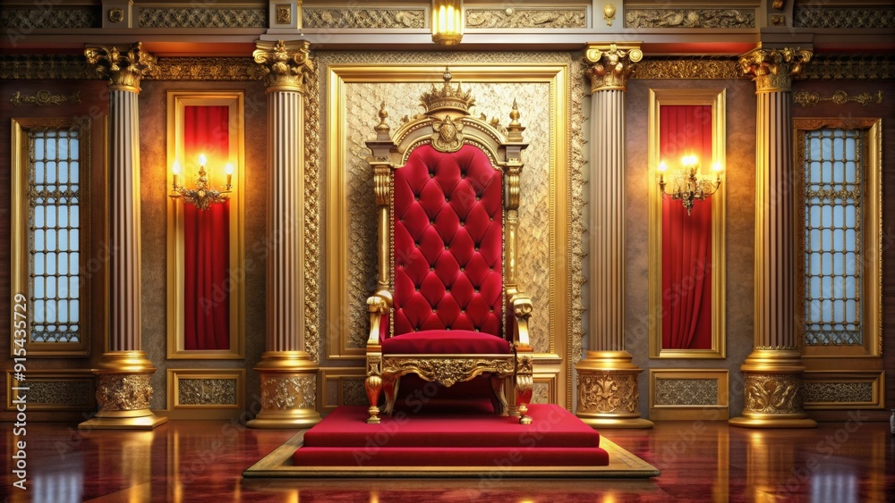 Throne room centerpiece symbolizing power and importance, thrones, room ...