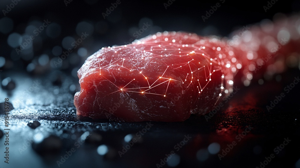 A futuristic depiction of technology intertwining with biology, showing ...