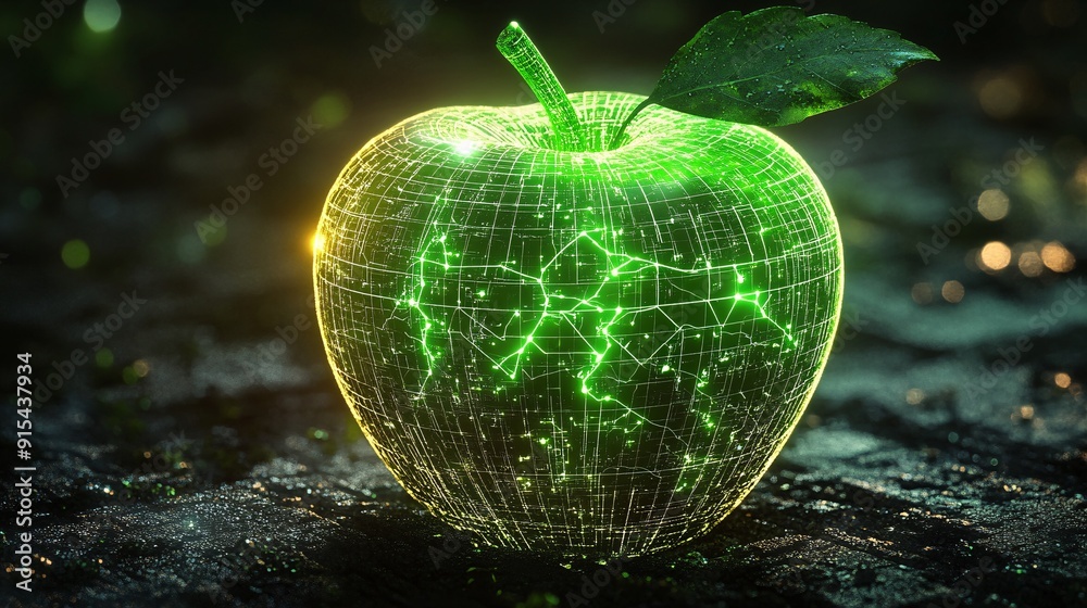 An innovative representation of cyber fruits, where the surface is ...