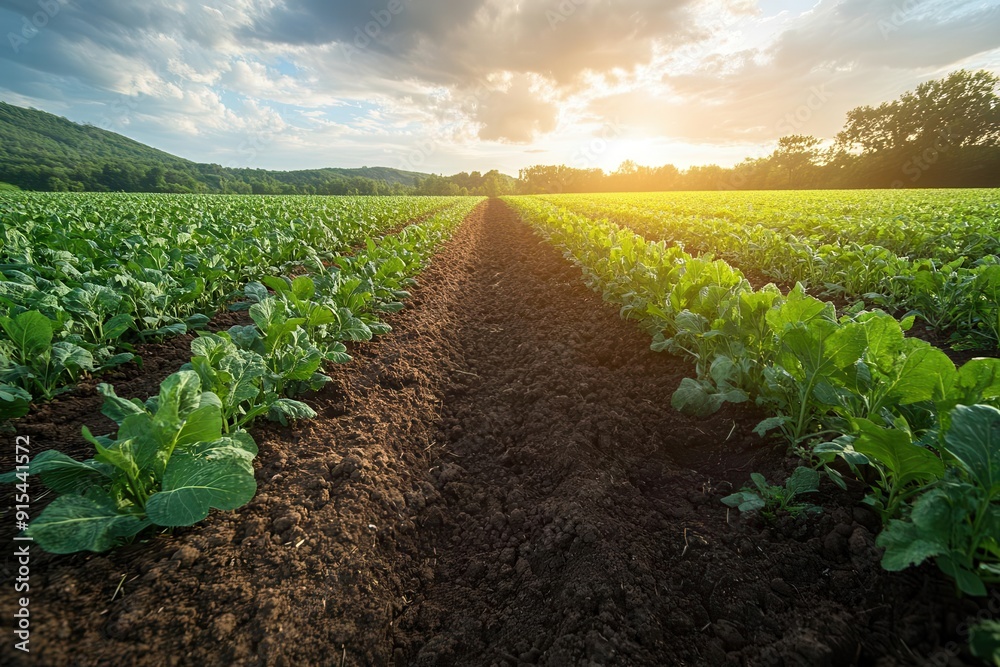 splitscreen comparison of regenerative agriculture field vs ...
