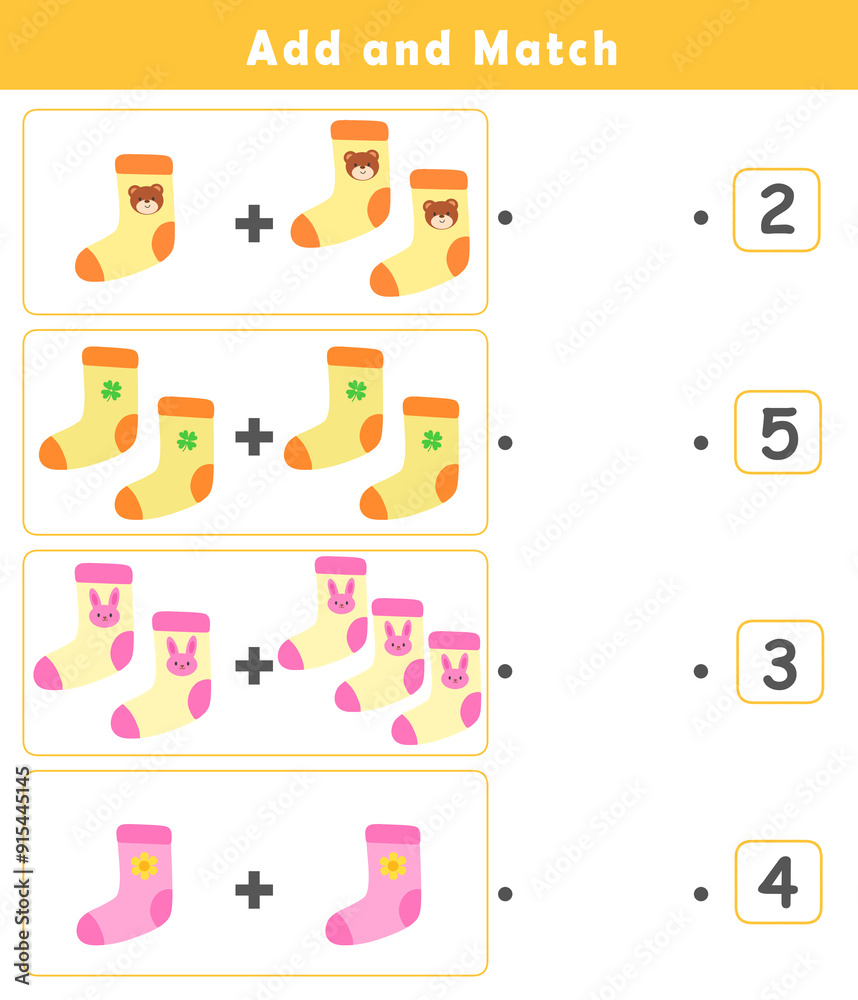 Counting Game for Preschool Children. Math Activities for Kids with ...