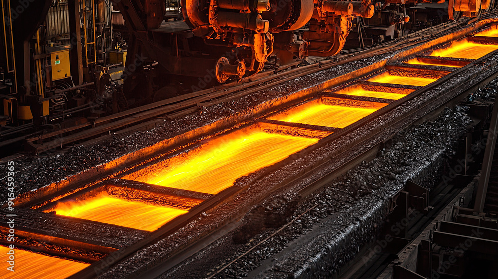 Furnace at Steelworks - Industrial Steel Production, High-Temperature ...