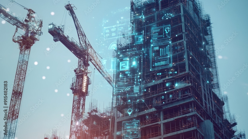 Engineering innovation: Double exposure of digital interface icons and ...
