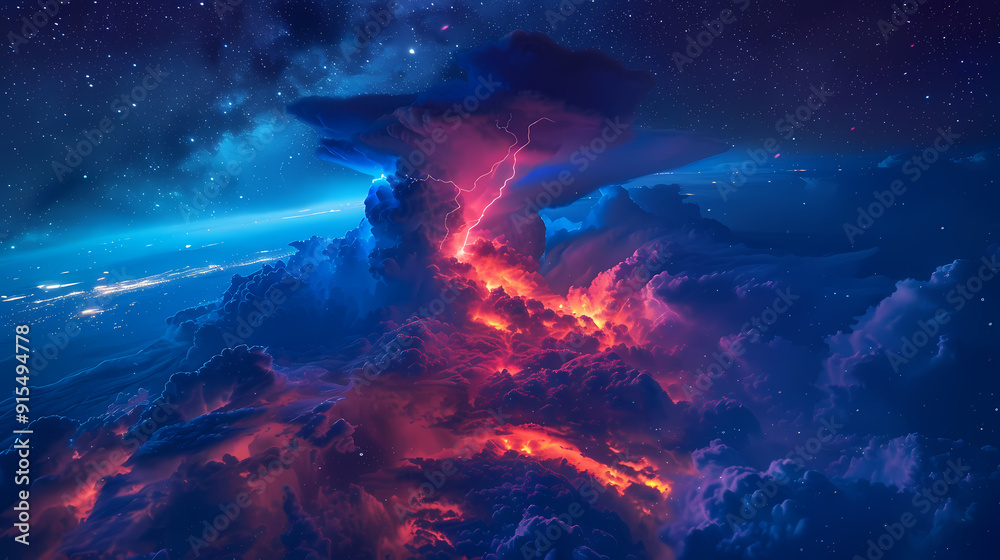 The Blue Jet lightning phenomenon occurs in the upper atmosphere. When ...